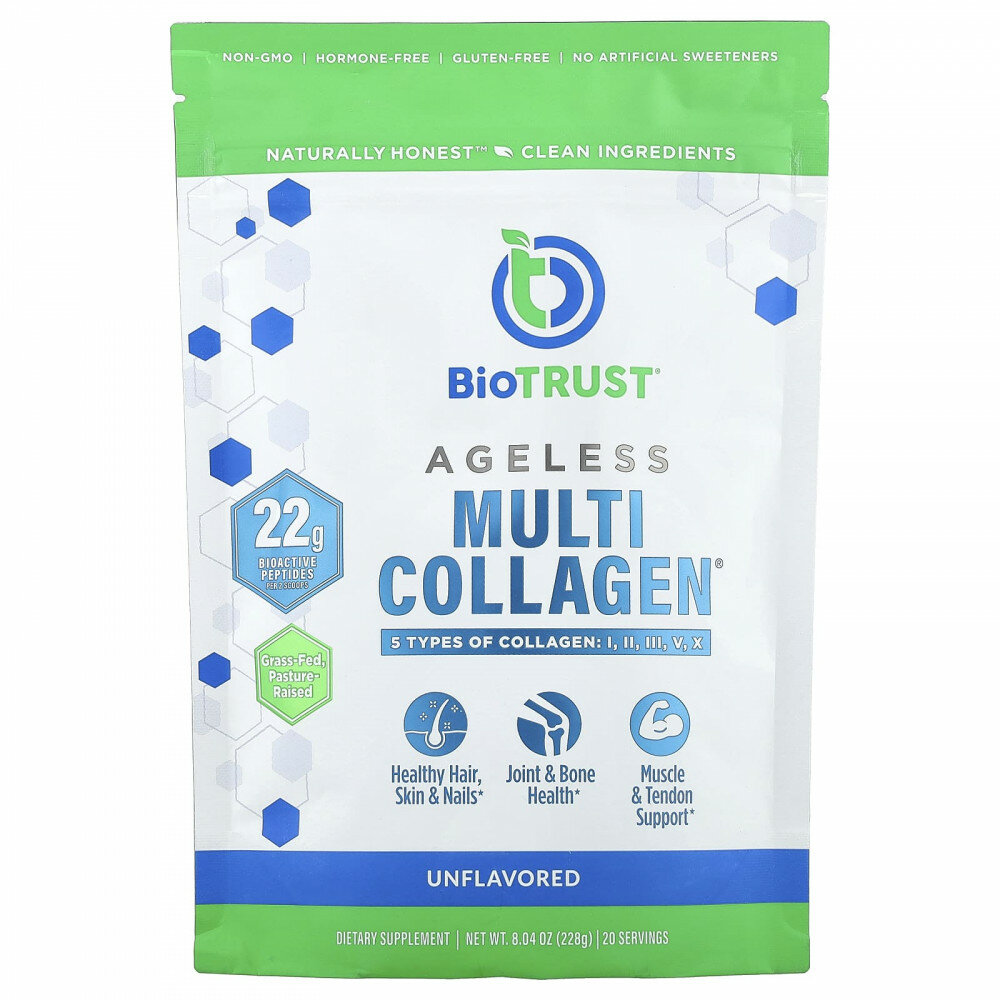 BioTRUST, Ageless Multi-Collagen®, без добавок, 228 г (8,04 унции)