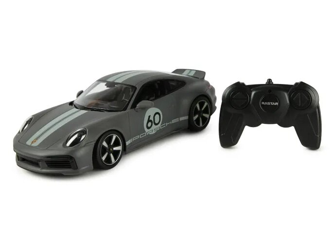 Машинка на радиоуправлении Rastar 94900G Porsche 911 Sport Classic (1:16, 28см). Доступ в салон. Свет фар. Серая