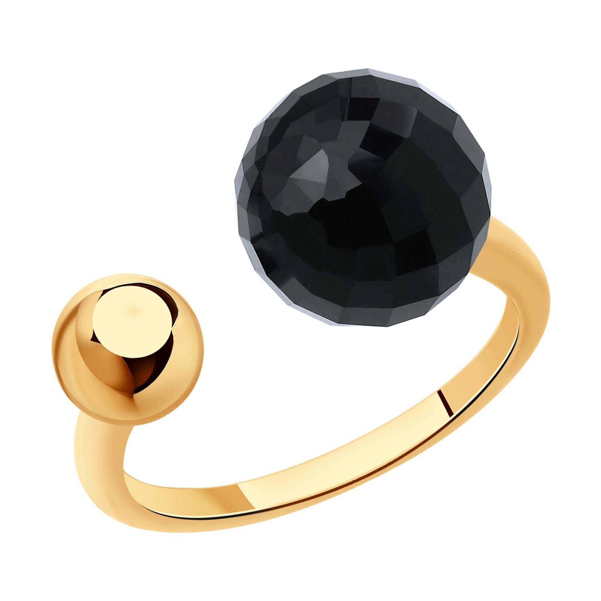 Кольцо, красное золото, 585 проба, агат