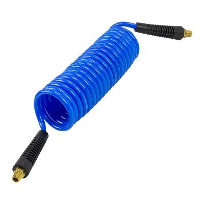 Шланг витой полиуретановый 6.5мм х 10мм х 5м с резьбовыми наконечниками 1/4" (max давление 15бар, рабочая t от -20 до +60 С) Forsage