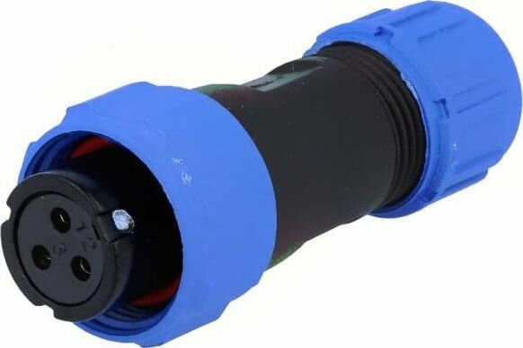 Вилка WEIPU SP1310/S3IN Вилка SP13 "мама" PIN: 3 IP68 4-6,5мм 13А пайка на провод 1шт