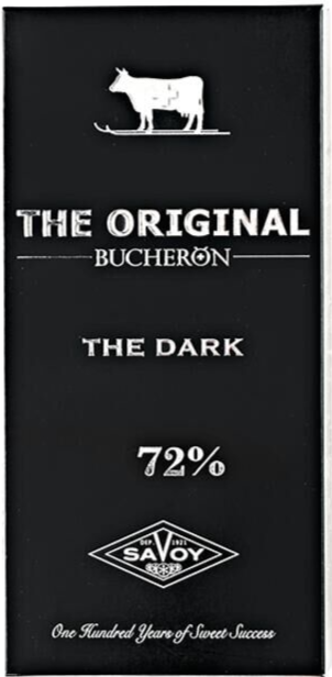 Шоколад BUCHERON THE ORIGINAL горький 72% /картон/ 90г