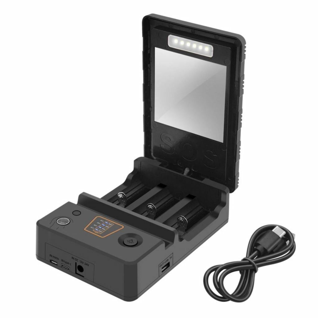 USB C Solar Battery Charger 3 Слот Банки Банки корпус