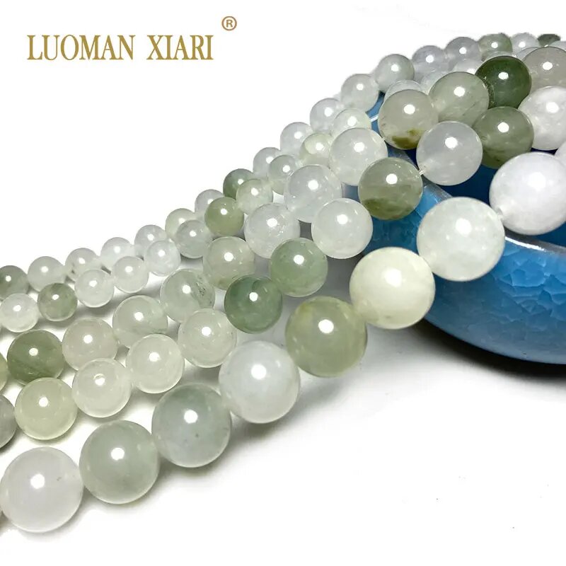 Бусины из нефрита LUOMAN XIARI 6/8/10 мм 6mm about 63pcs