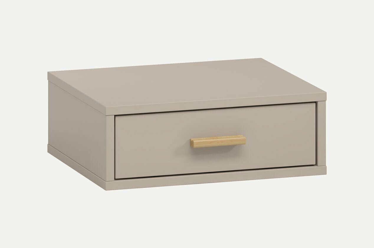 Тумба прикроватная подвесная Divan.ru Ивейн-8 Latte, 42х35х15 см, бежевая, 1 ящик