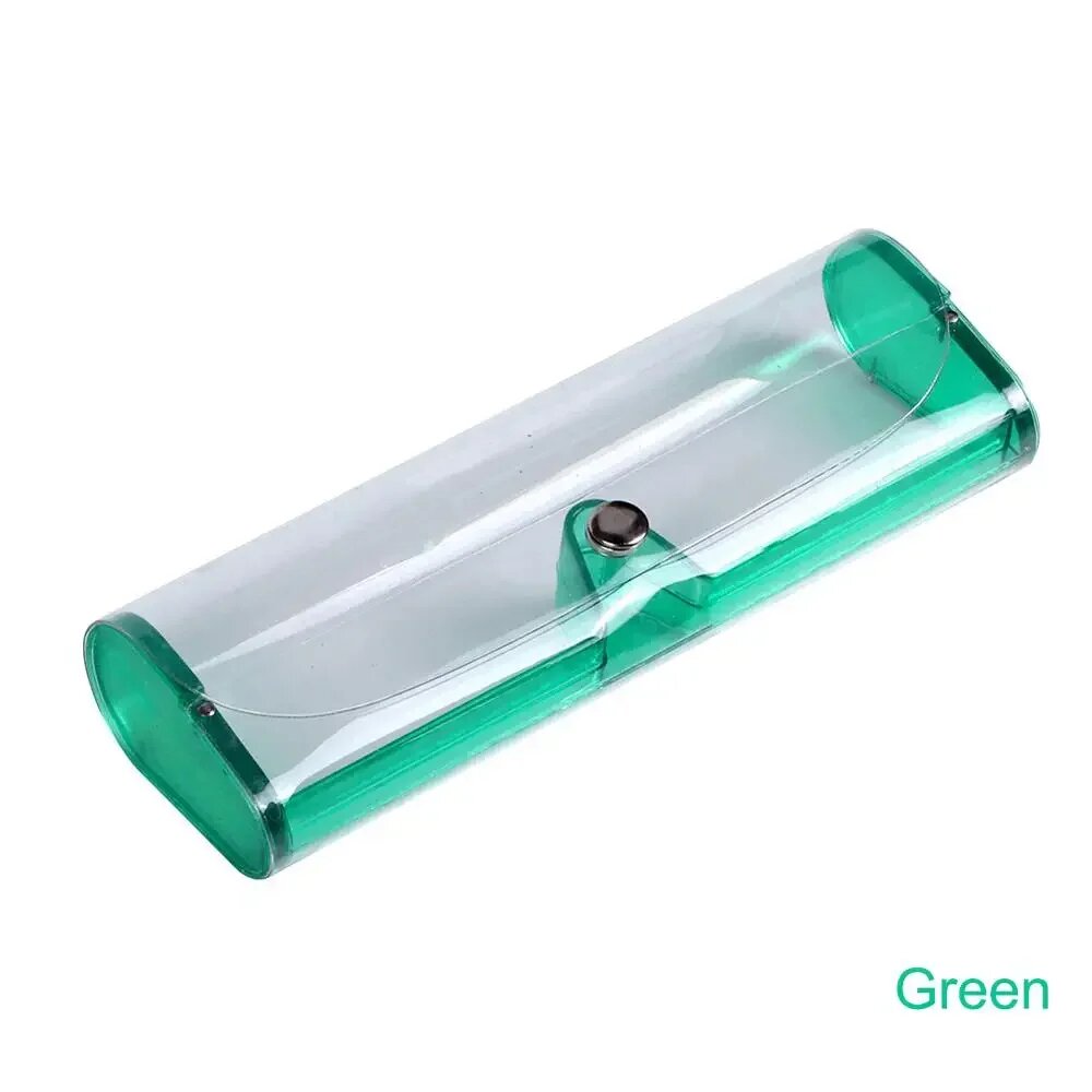 Зеленый чехол для очков Green-M, прозрачный