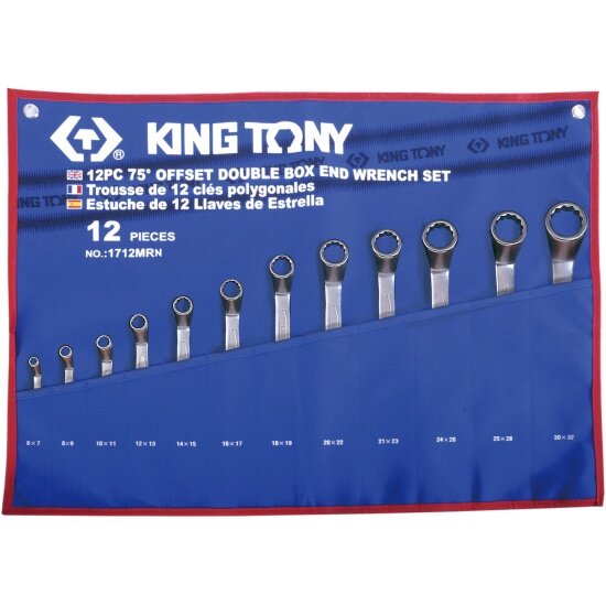 Набор накидных ключей King Tony 6-32 мм, чехол из теторона, 12 предметов