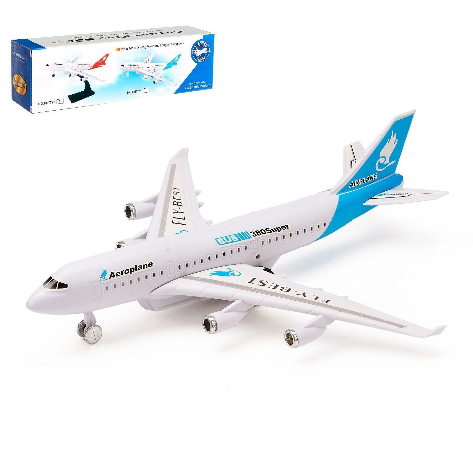 Самолёт инерционный ЛАС играс "Лайнер", пластик/металл, цвет микс