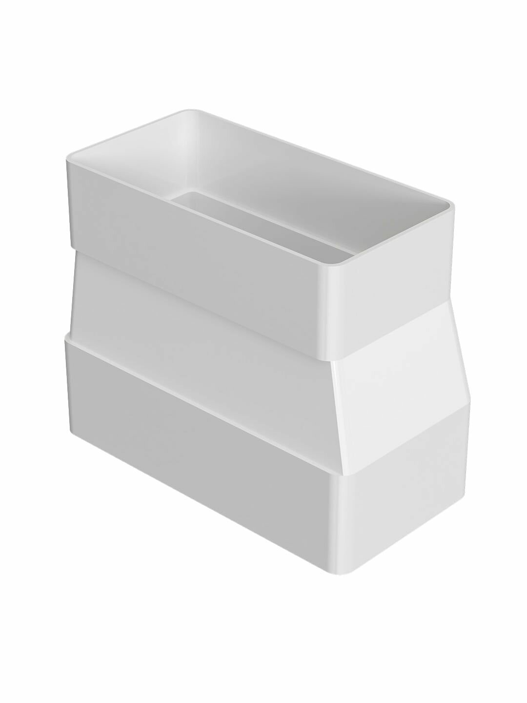 Эксцентриковый соединитель плоских каналов ERA 612РП511П, белый, 6х12/5х11 см