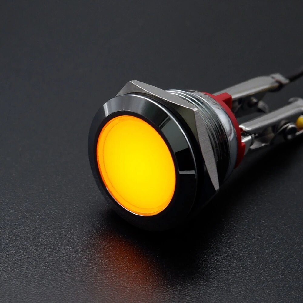 Световой индикатор 16 мм, оранжевый, 110-220V, Screw terminal