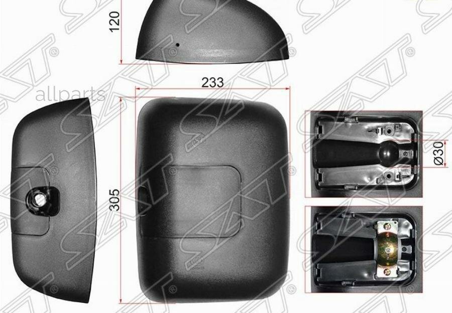 SAT SL-789 Зеркало Hino 500 04- / 700 03- (HINO series (305x233mm SR600))