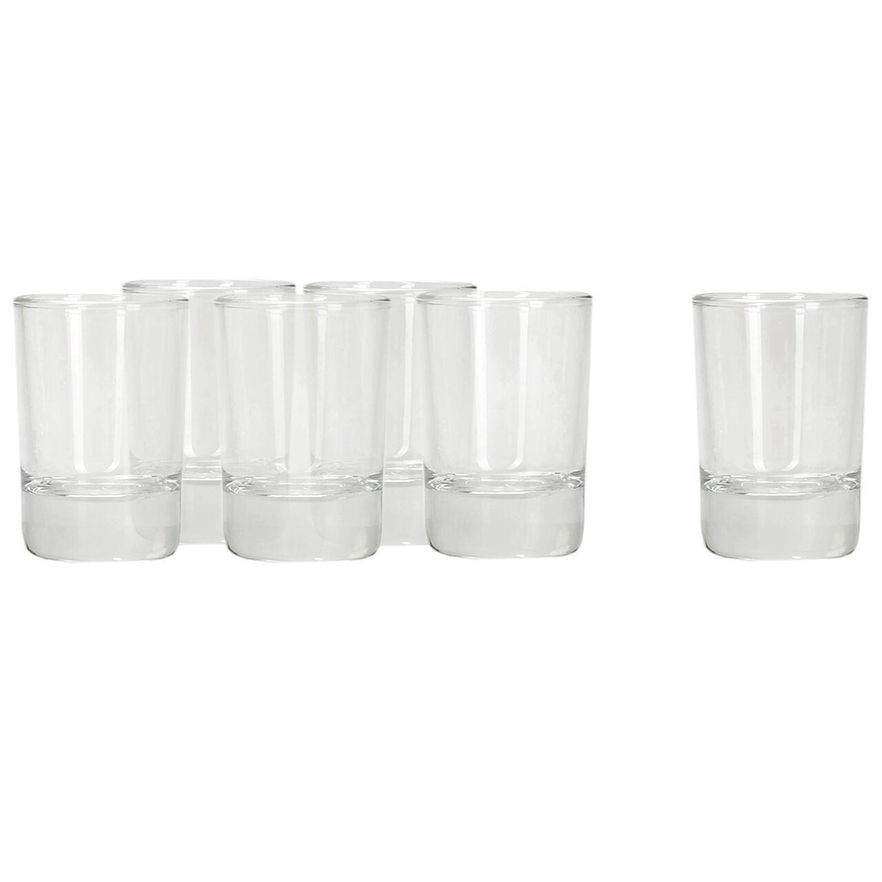 Basic Набор стеклянных стопок, 6 шт, по 55 мл, бокалы для дегустаций напитков