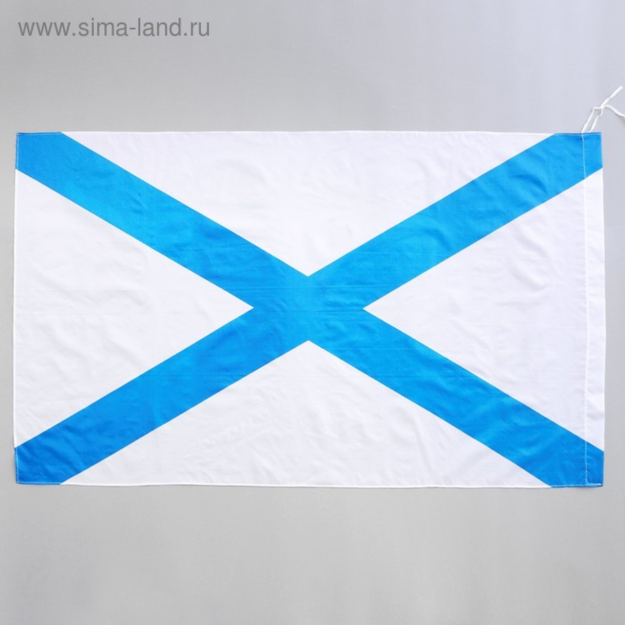 Флаг Take It Easy "Флаг ВМФ", полиэфирный шелк, 90 x 135 см, белый/голубой