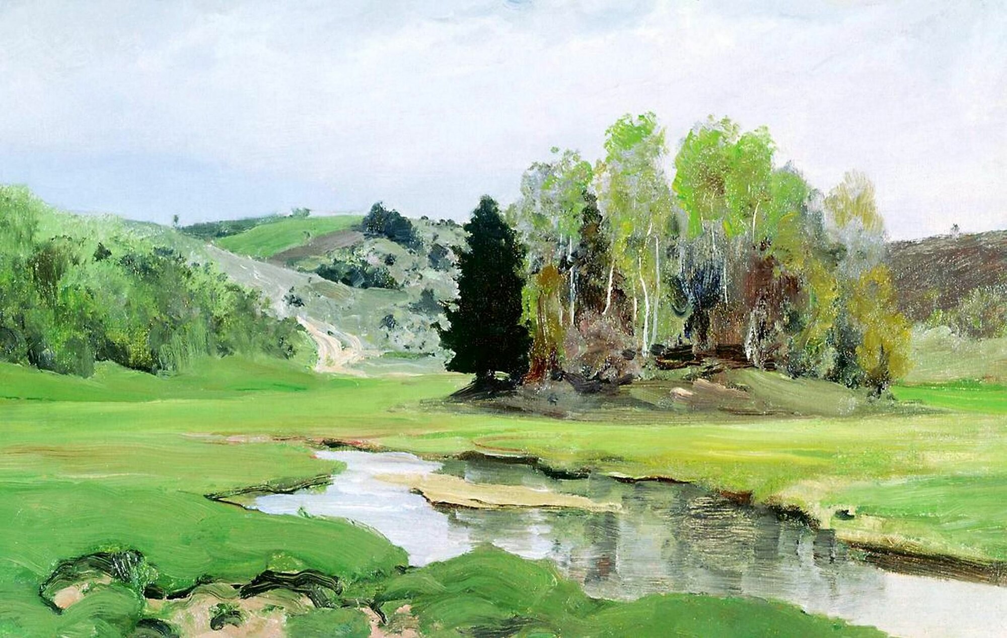 Картина Поленова Василия Речка Свинка близ Алексина 80х50 см