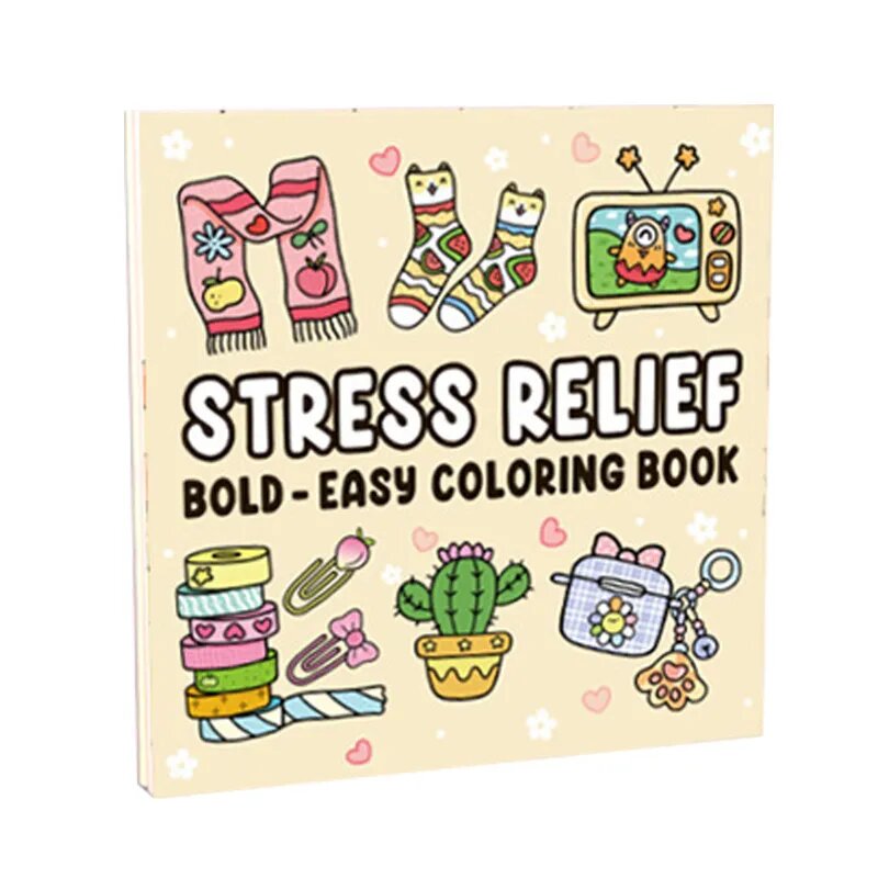 Раскраска антистресс для детей и взрослых "Fuzzy Hygge coloring book"