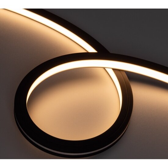 Лента герметичная Arlight NOVA-TOP-BLACK-A120-16x15mm 24V Warm3000 (10 W/m, IP67, 2835, 5m, wire x2) (, Вывод боковой, 5 лет)