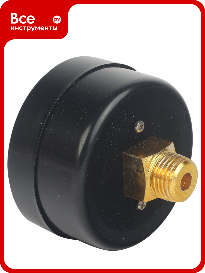 Манометр воздушный PATRIOT 1/4 с задней резьбой, пластиковая защита циферблата, широкий диапазон давления