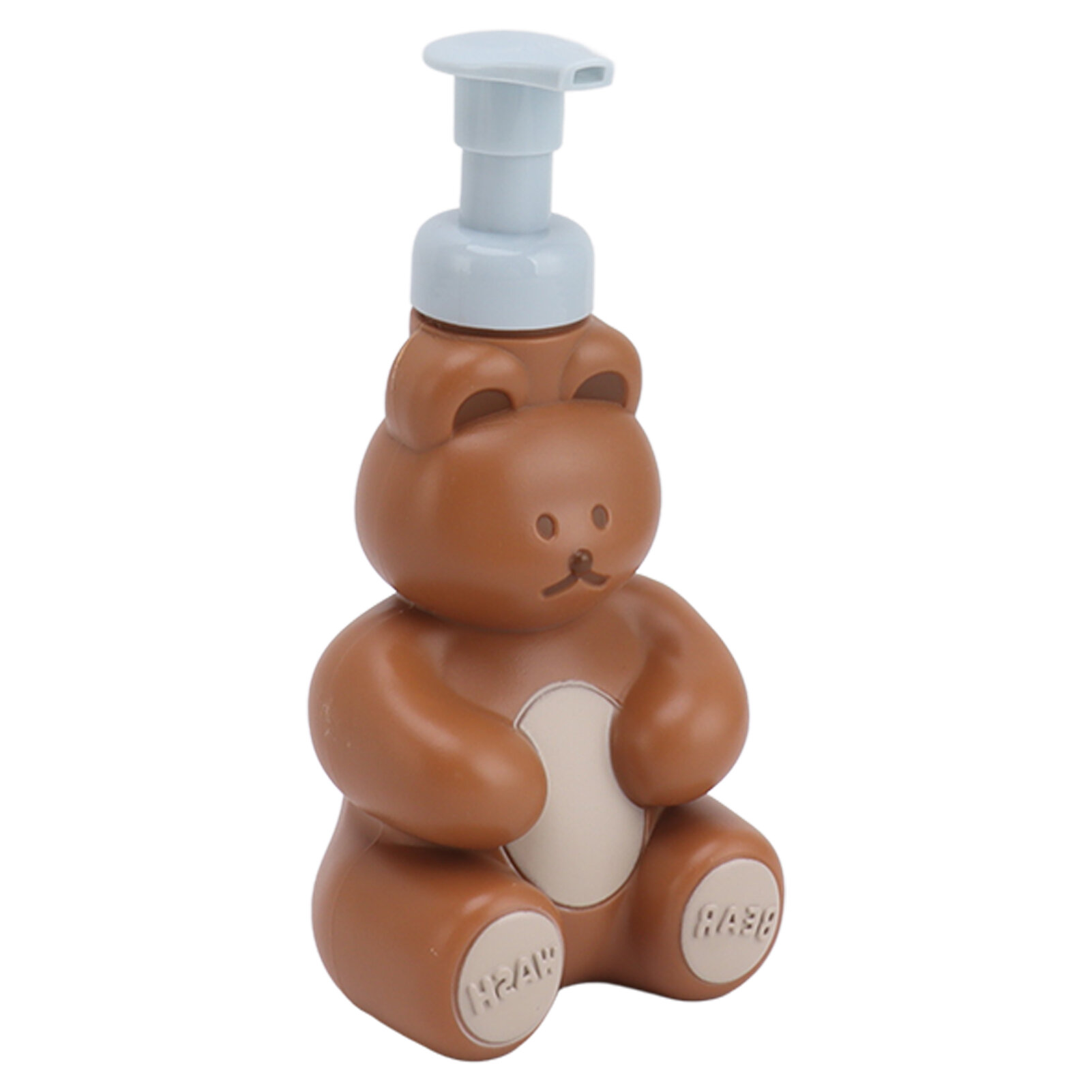 Пустой дозатор жидкого мыла для рук, шампунь, кондиционер, контейнер для душа, бутылка с насосом для мытья рук, форма мультяшного медведя, маленький коричневый