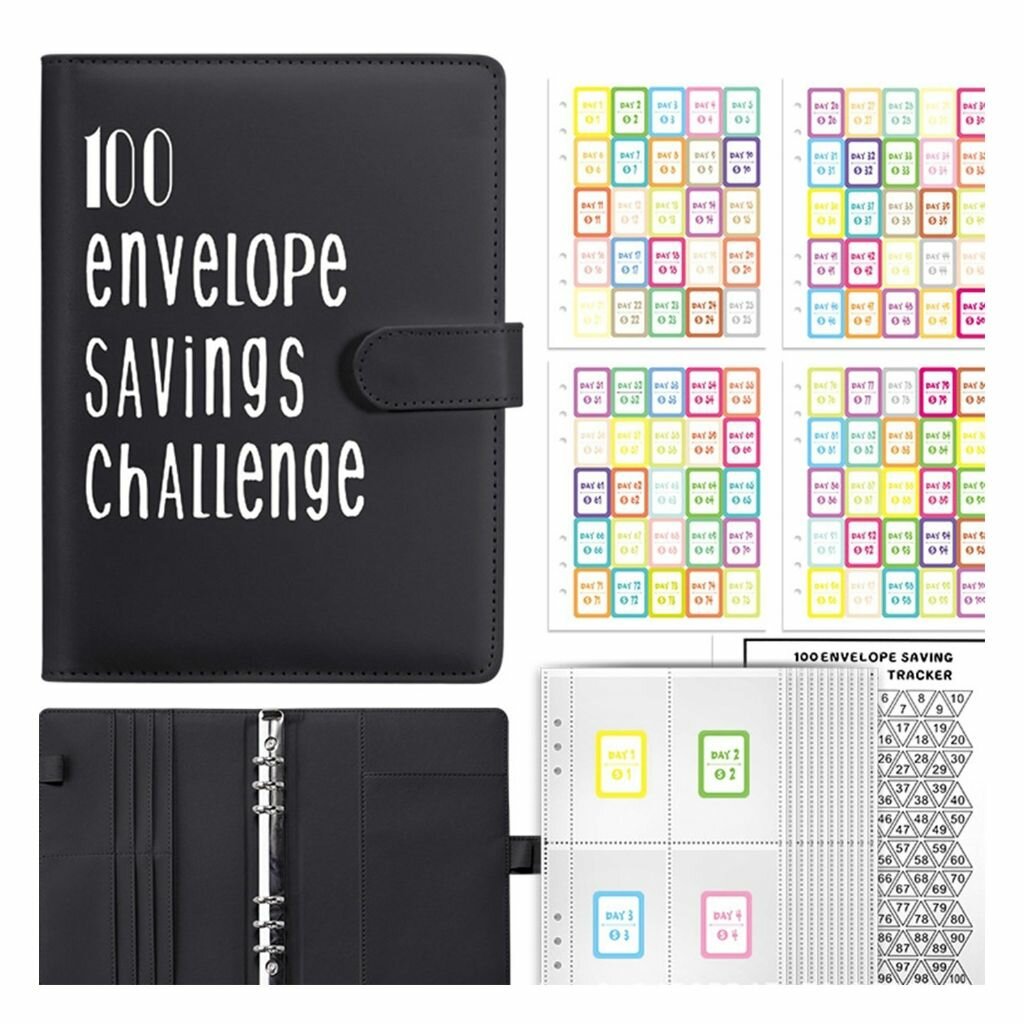 100 Конвертов Челендж Биндер для Пара