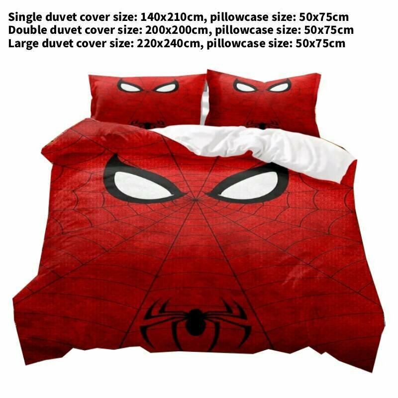 Набор постельного белья с Человеком-пауком для детей мягкий материал дизайн для декора спальни 200x200см