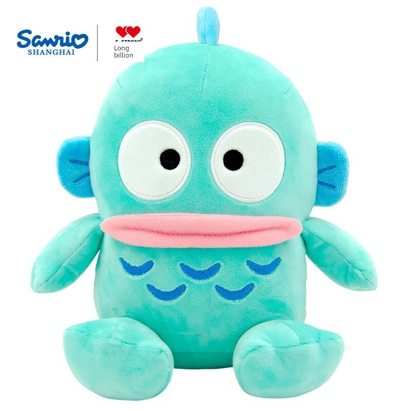 Кукла Sanrio Half Fish Man, уродливая рыба, сумка через плечо, шляпа осьминога, Хантон, мягкая игрушка-кукла, большой