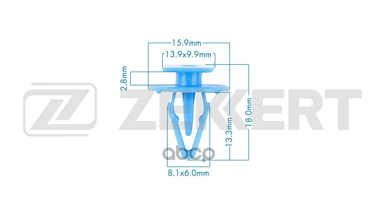 Клипса крепёжная Honda (миним. кол-во заказа 10 шт) Zekkert арт. be-3748