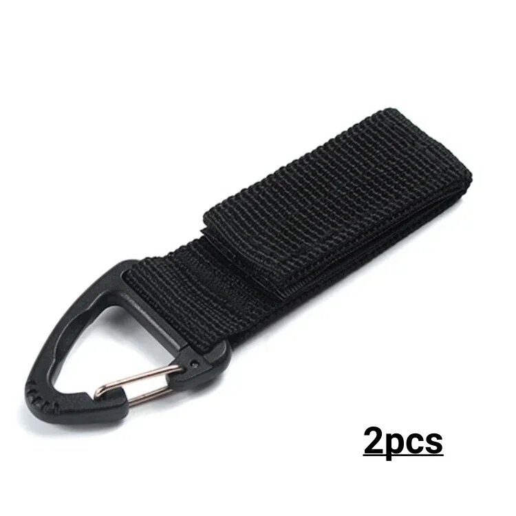 2 шт, тактические подвесные пряжки Molle, нейлон, черные Black 2pcs