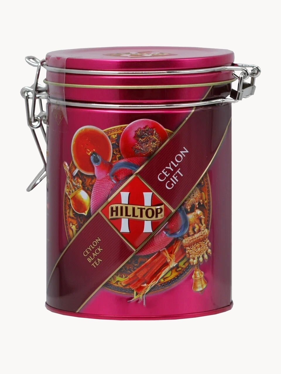 Hilltop Подарок Цейлона банка с клипсой Ceylon Gift, черный чай, 80 г