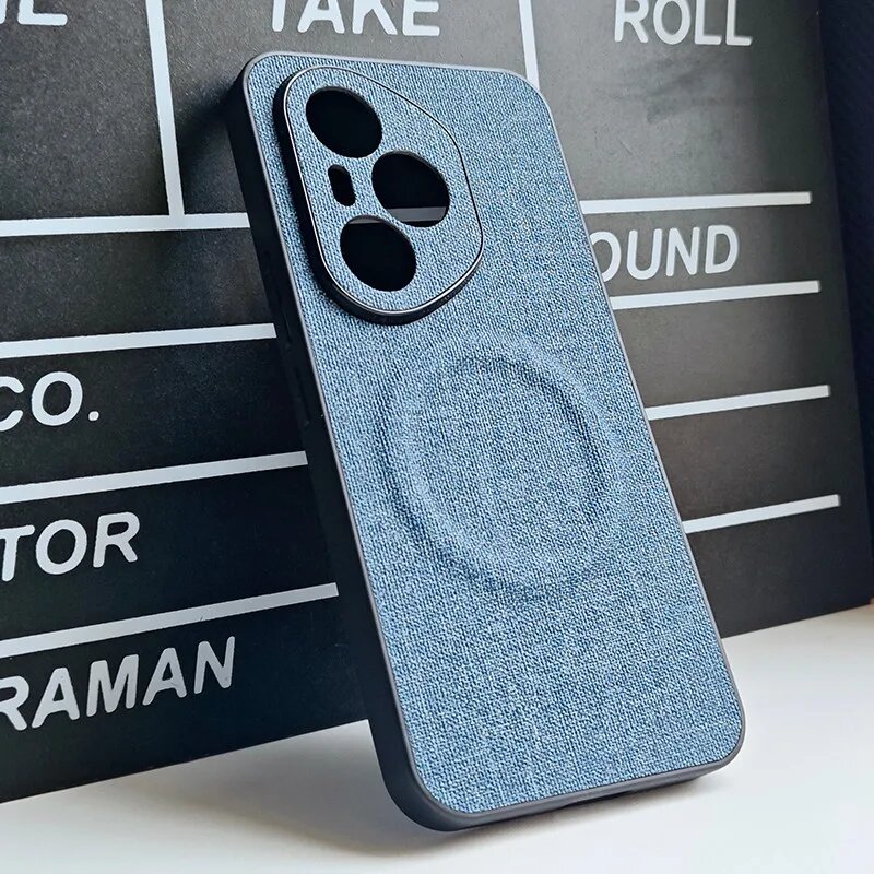 Для Honor 400, 400 Pro, глобальная версия, магнитный чехол ELVEV, фетровая ткань с защитой от отпечатков пальцев, жесткий чехол из искусственной кожи на присоске для ПК