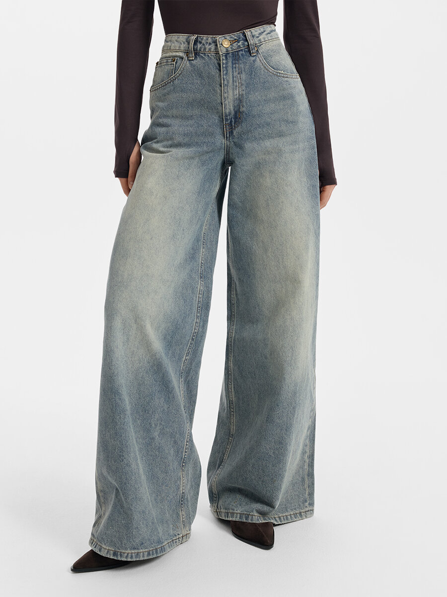 Джинсы широкие 
