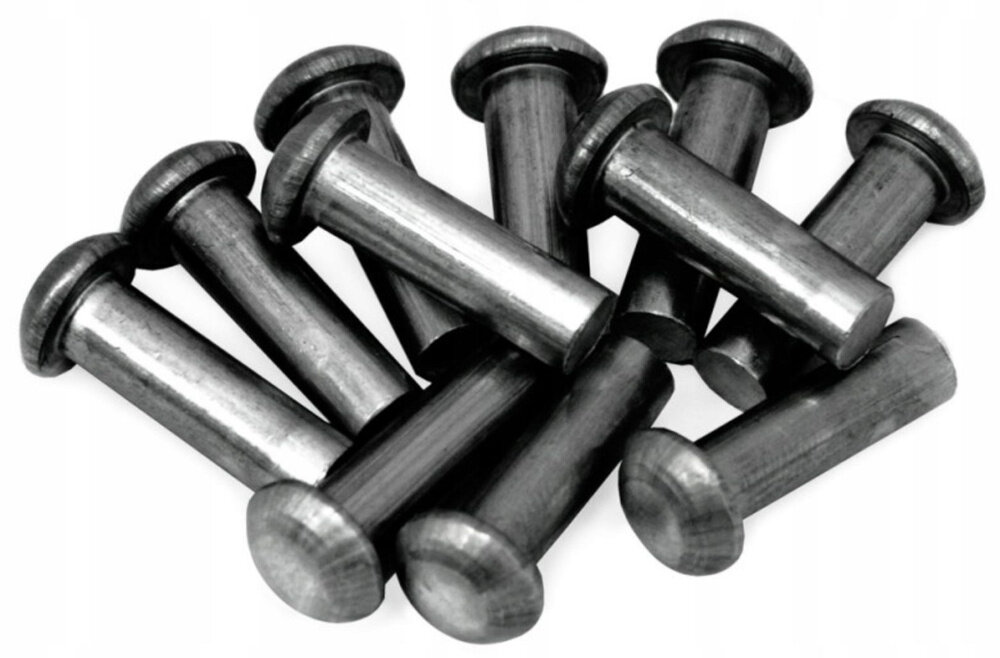 Заклепка стальная полукруглая 5х14 ГОСТ 10299-80, без покрытия "МастерБолтиков" (10 шт)