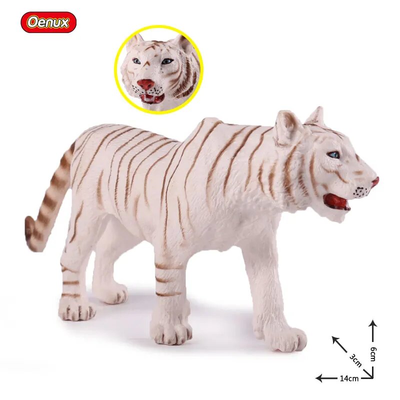 Oenux фигурки диких животных тигр лев снежный леопард Белый, without box