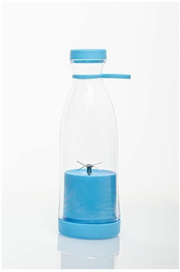 Портативный блендер-бутылка Mini Juice / Миксер для приготовления смузи и коктейлей голубой