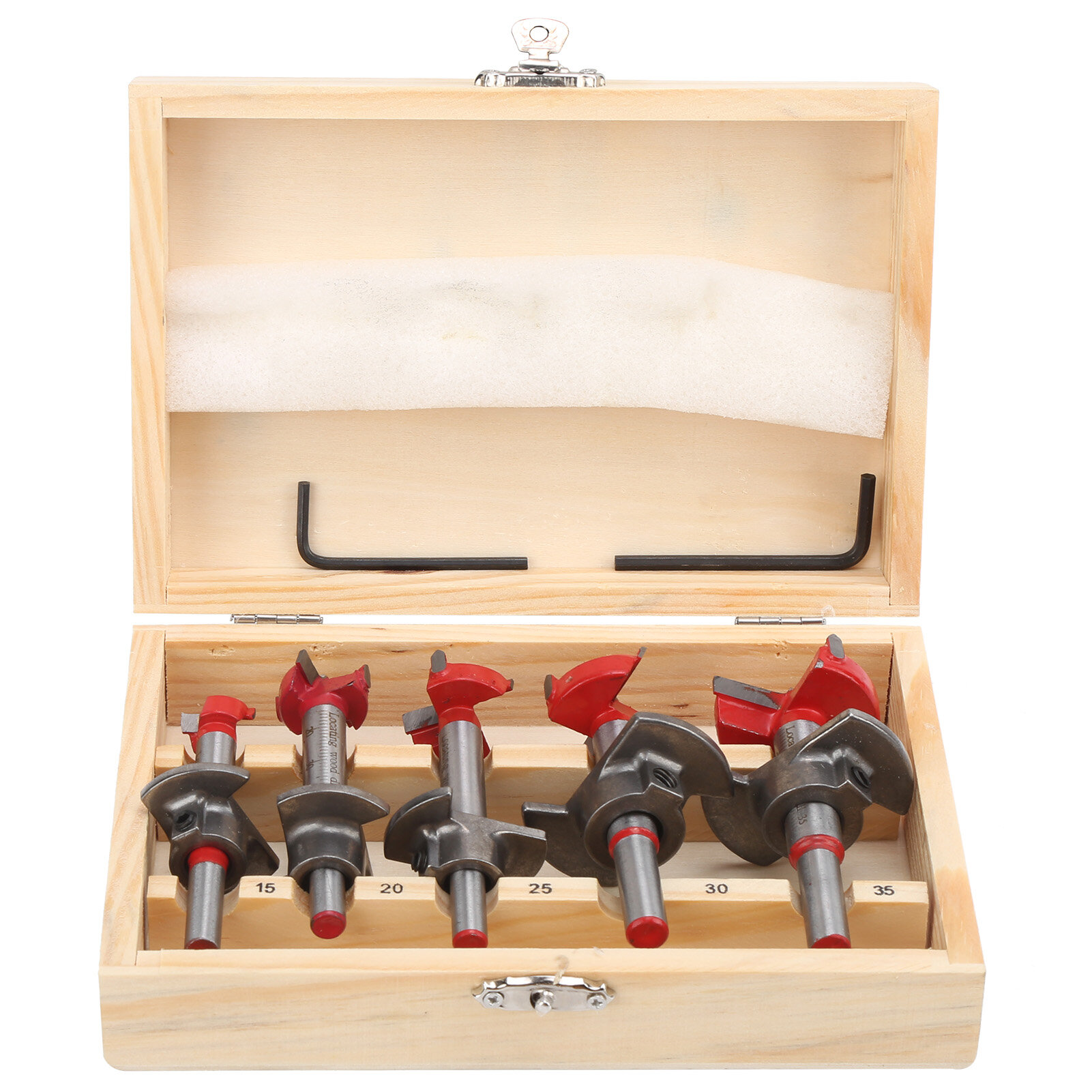 5 шт. фрезы для отверстий под петли из легированной стали, деревообрабатывающие открывалки, сверла для дерева с ограничителем