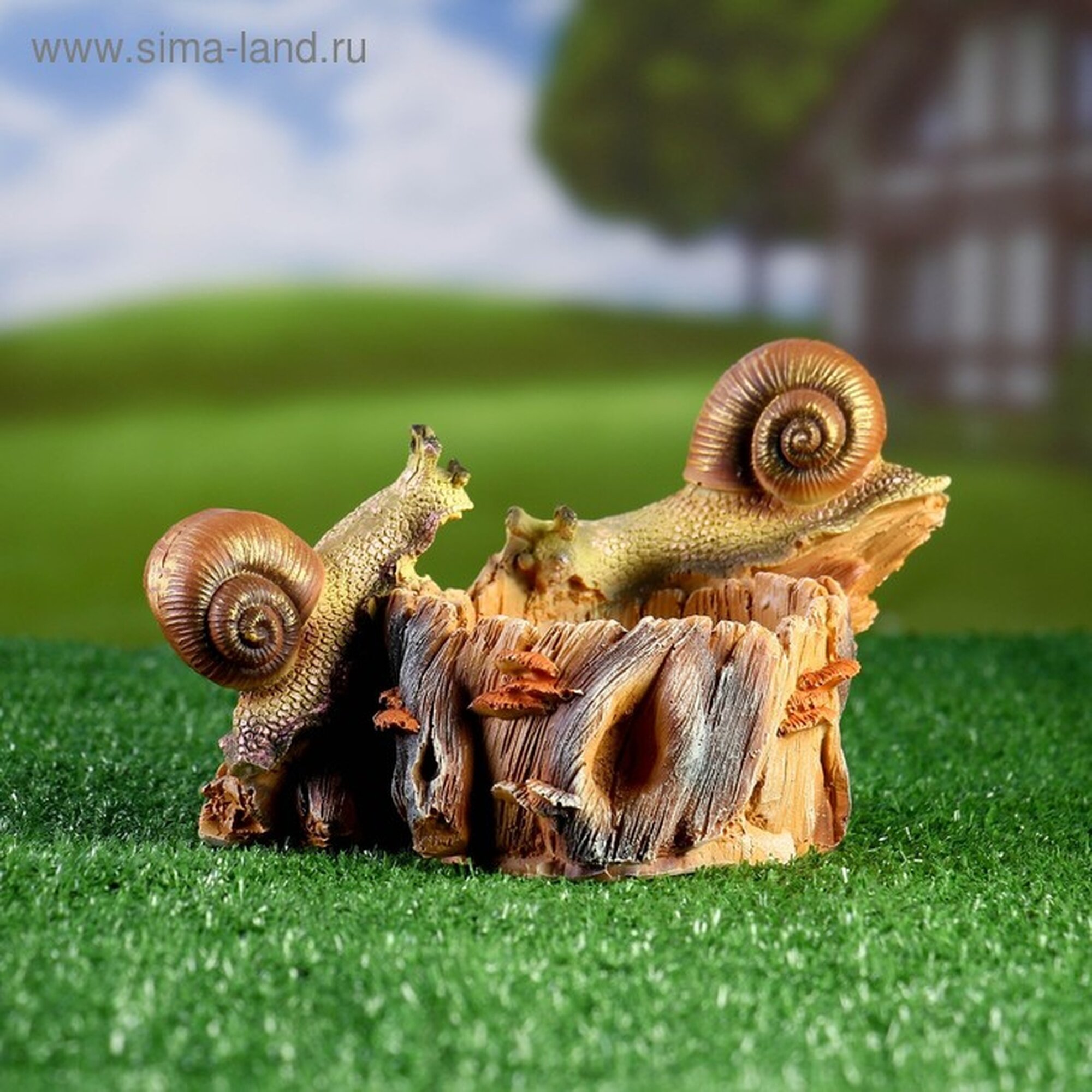 Садовая фигура Хорошие сувениры "Улитки-кормушки", 24х15х14 см