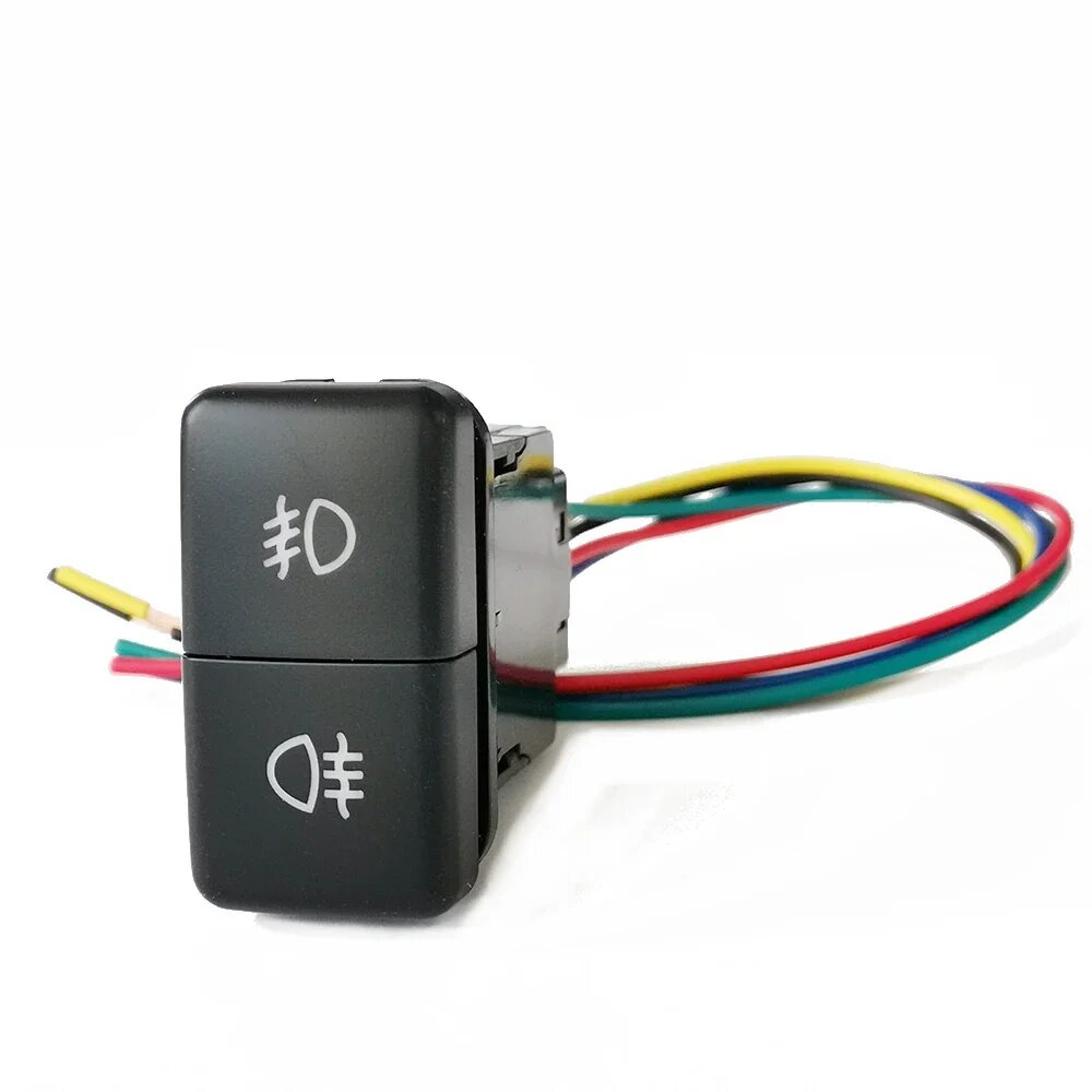 1 шт. двойной переключатель DRL светодиодный выключатель питания передней противотуманной фары кнопка включения прожектора для FJ Land Cruiser Prado 120 LC100 Front rear fog lamps