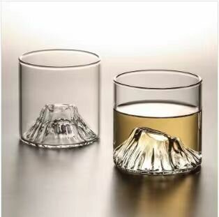 Креативный стеклянный горный кубок Японский кубок Фудзияма тибетский горный бокал вина виски бокал домашнего вина Чашка