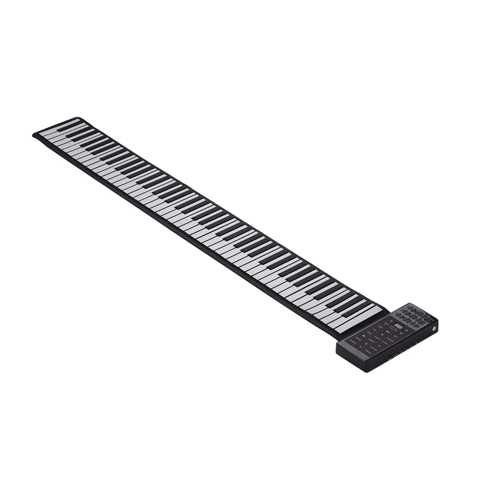 Портативное электрическое пианино на 88 клавиш, сворачиваемое в рулон, многофункциональная цифровая клавиатура, встроенный динамик, перезаряжаемая литиевая батарея, эффект реверберации, функция Bluetooth, гибкий силиконовый корпус.