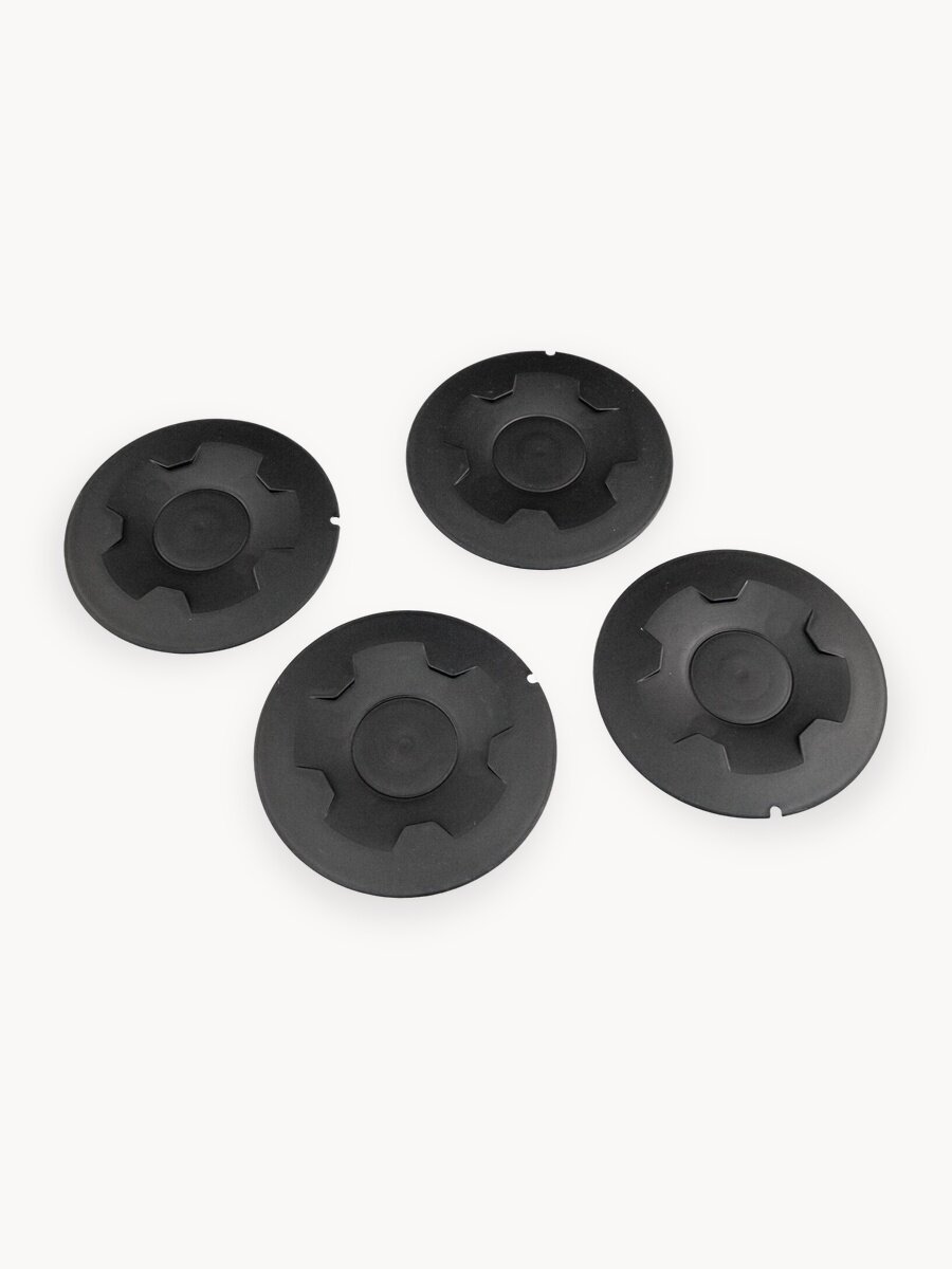 Колпаки Мини черные на штампованные диски под разболтовку 4х100 для Лада Веста, Икс Рей, Ларгус, Рено Логан, Сандеро, Ниссан Альмера