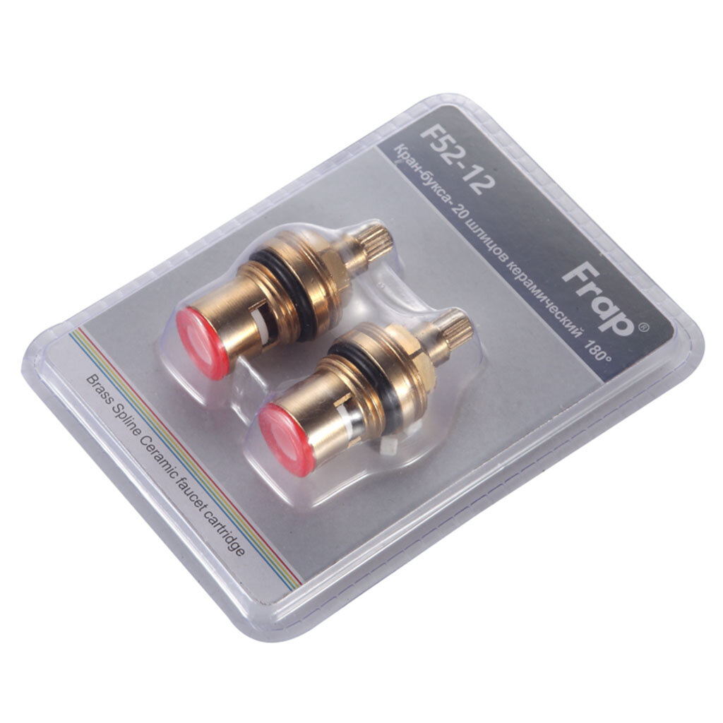 Кран-букса с керамическими вставками Frap F52-12 1/2", 180 градусов, 2 шт