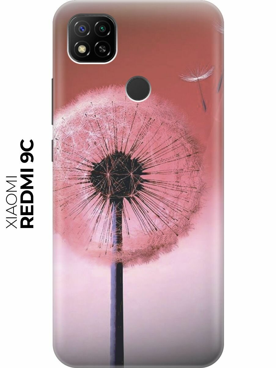 Силиконовый чехол Розовый одуванчик на Xiaomi Redmi 9C / Сяоми Редми 9С