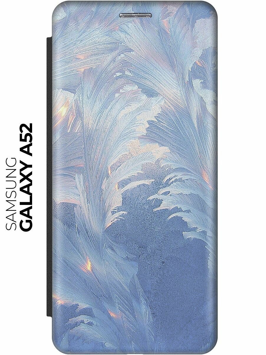 Чехол-книжка Изморозь на Samsung Galaxy A52 / Самсунг А52 черный