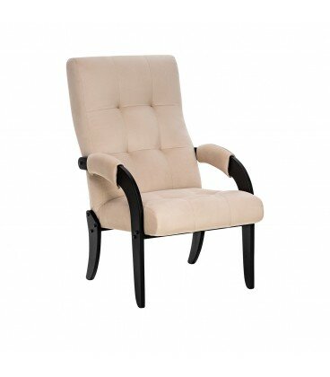 Кресло Leset Спринг, венге, велюр V18 бежевый