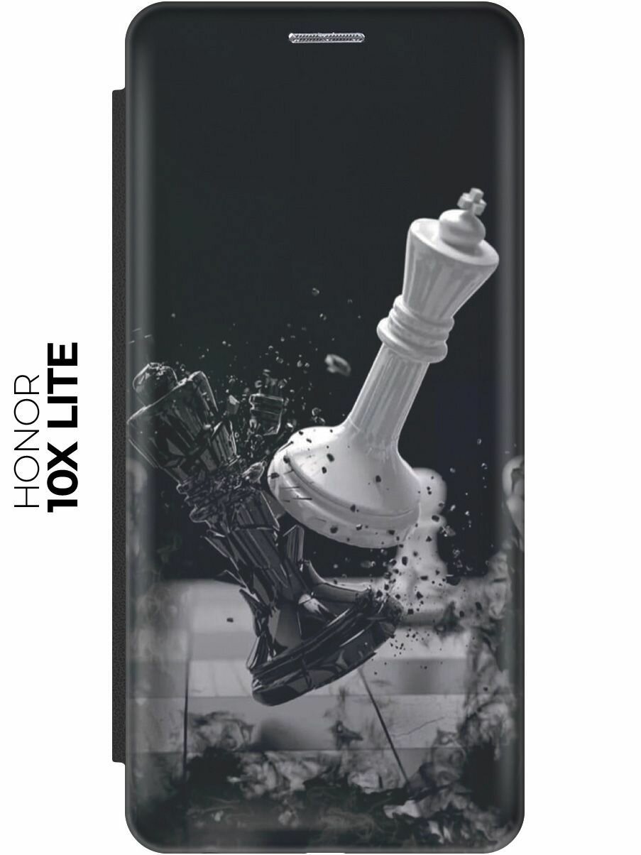 Чехол-книжка Шах и мат на Honor 10x Lite / Хонор 10Х Лайт черный