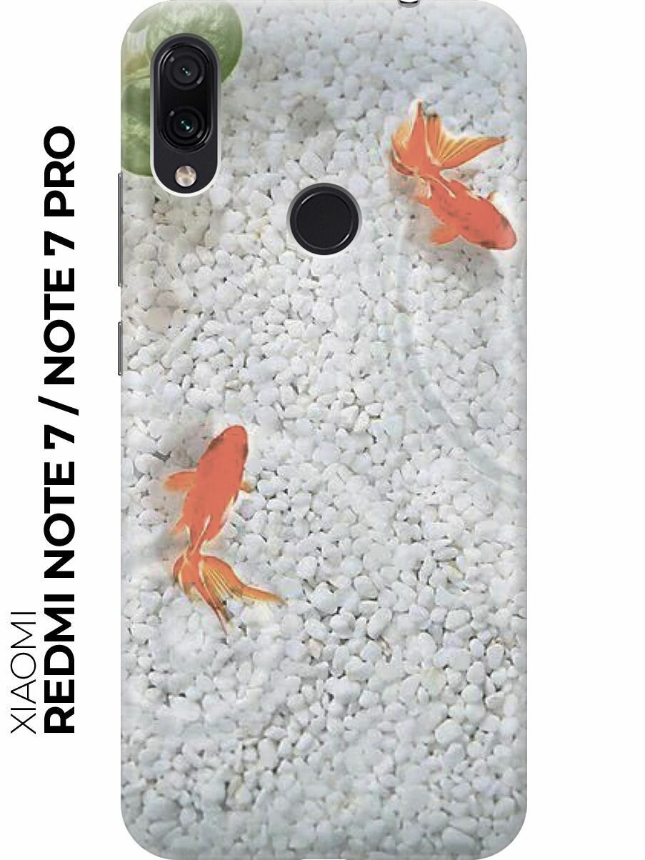 Силиконовый чехол Золотые рыбки на Xiaomi Redmi Note 7 / Note 7 Pro / Сяоми Редми Ноут 7 / Ноут 7 Про