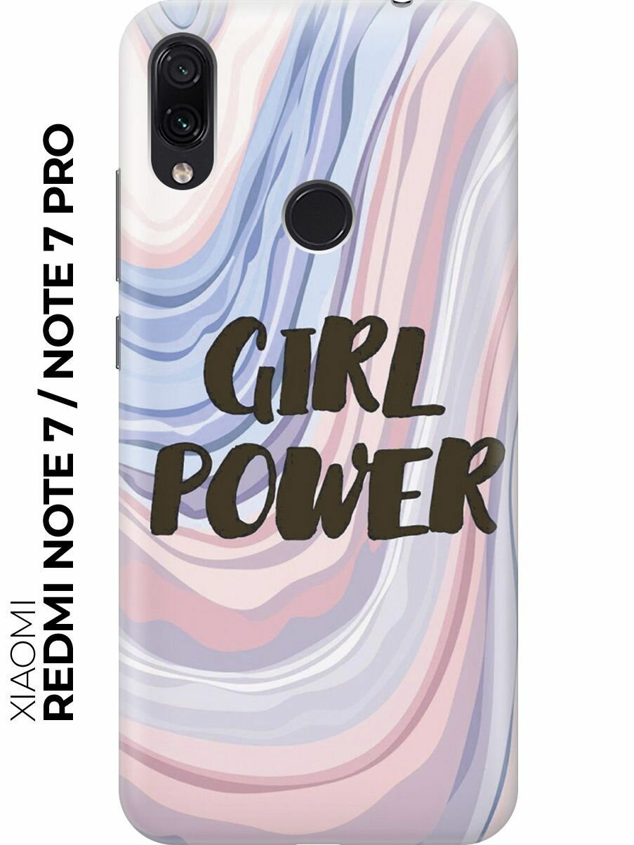 Силиконовый чехол Сила девочек! на Xiaomi Redmi Note 7 / Note 7 Pro / Сяоми Редми Ноут 7 / Ноут 7 Про