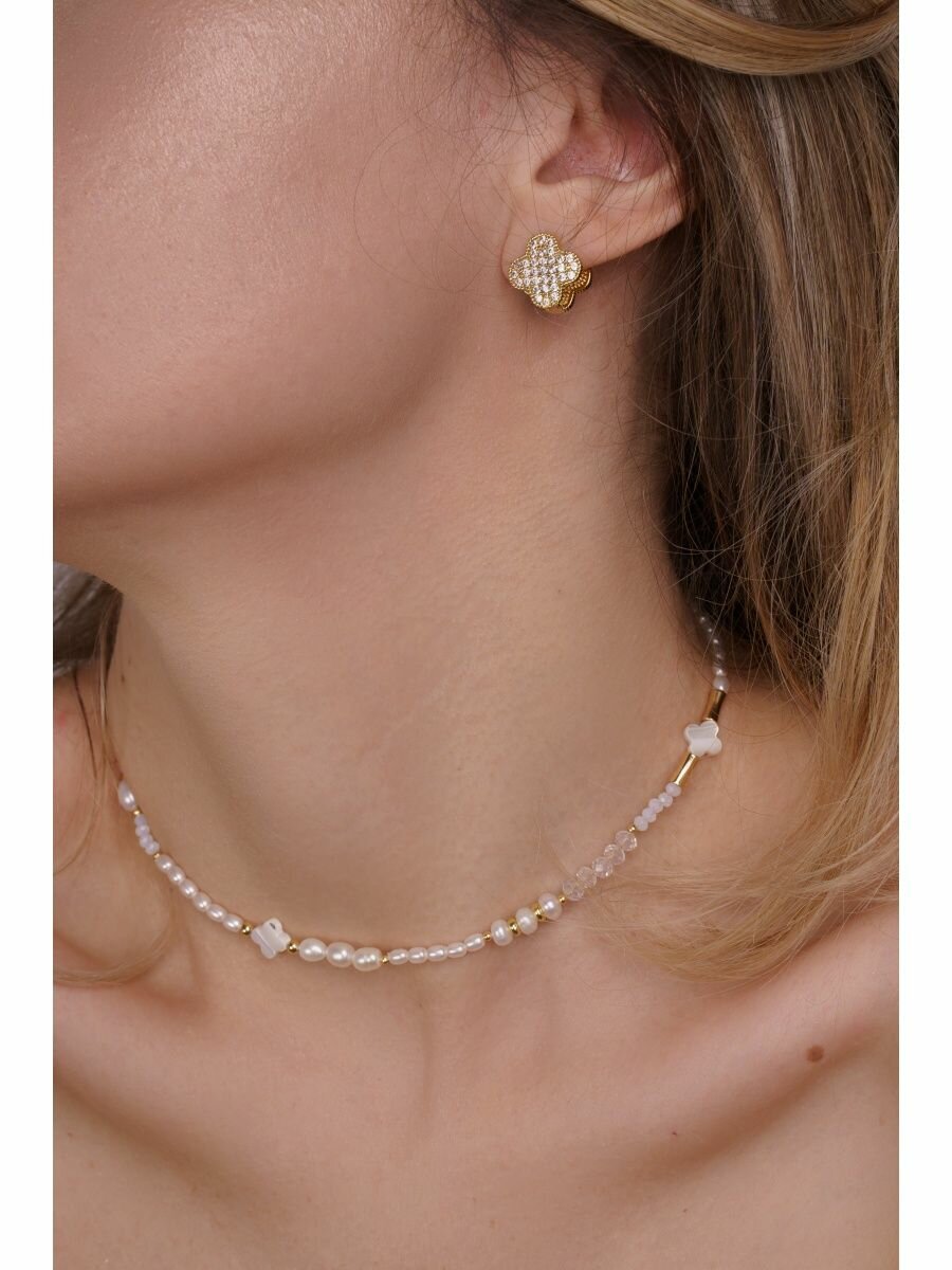 Чокер Love & Soul Jewelry, кристалл, жемчуг пресноводный, перламутр