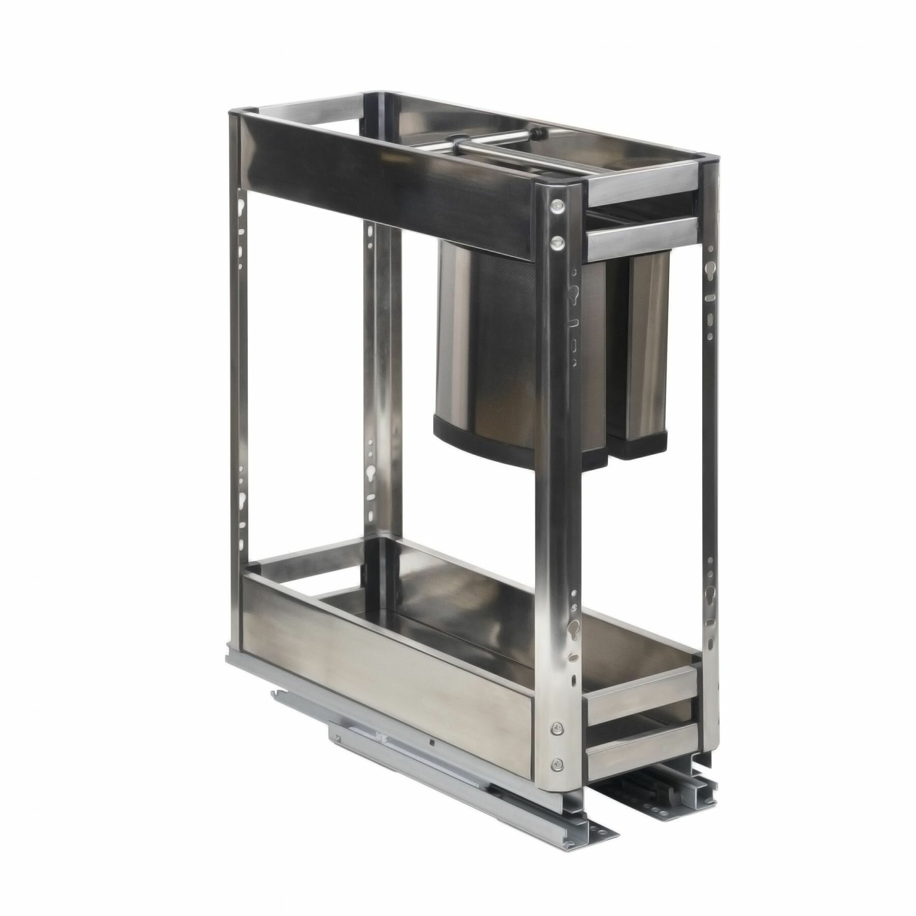 Бутылочница PRIME LINE, в модуль 200 мм, с доводчиком, нержавеющая сталь