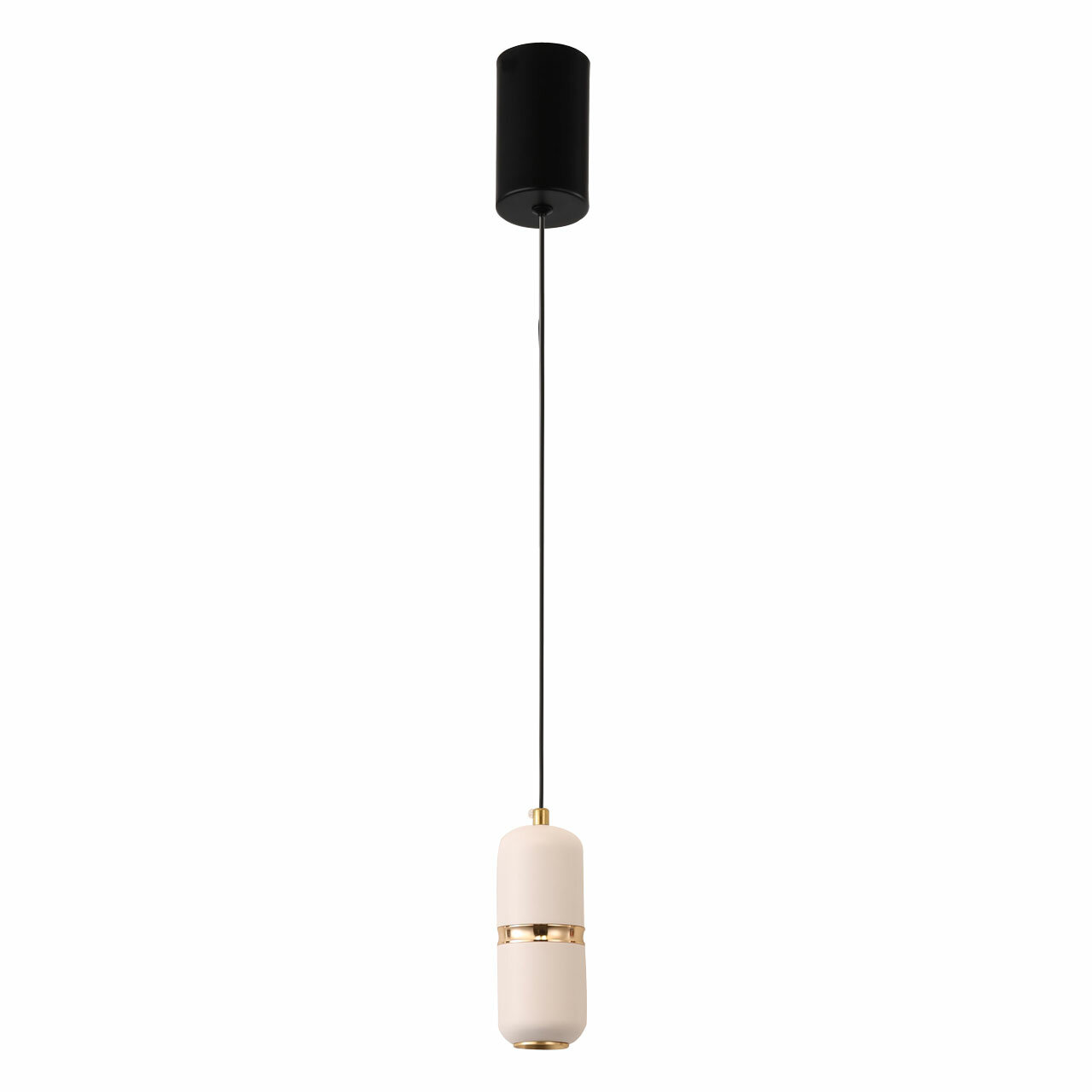 Светильник подвесной светодиодный, люстра ясенсвет Стаут 702012701, 7W LED, цвет: белый, золотой