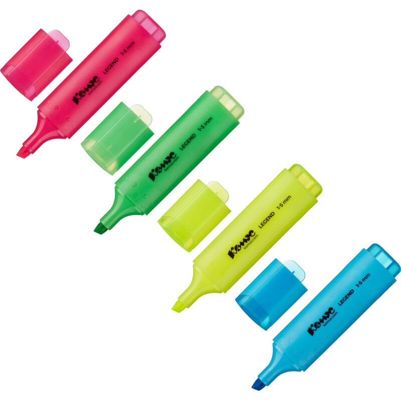 Набор текстовыделителей Комус Legend набор 4цв. 1-5мм 1056799